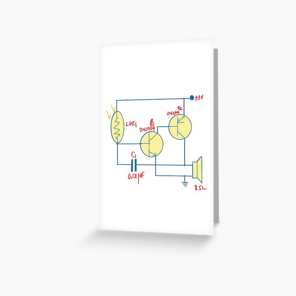 "Light Sensitive Metronome Electronic Circuit" Greeting Card for Sale ...