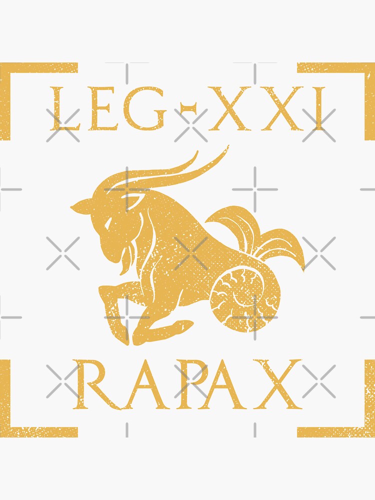"Legio XXI Rapax Capricorn Emblem Roman Legion" Sticker for Sale by ...