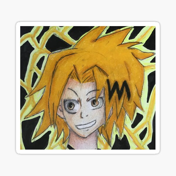 "Denki kaminari " Sticker for Sale by Aizawa11 | Redbubble
