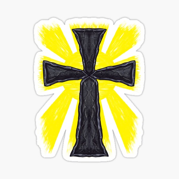 "Stone cross" Sticker by Chillateez | Redbubble