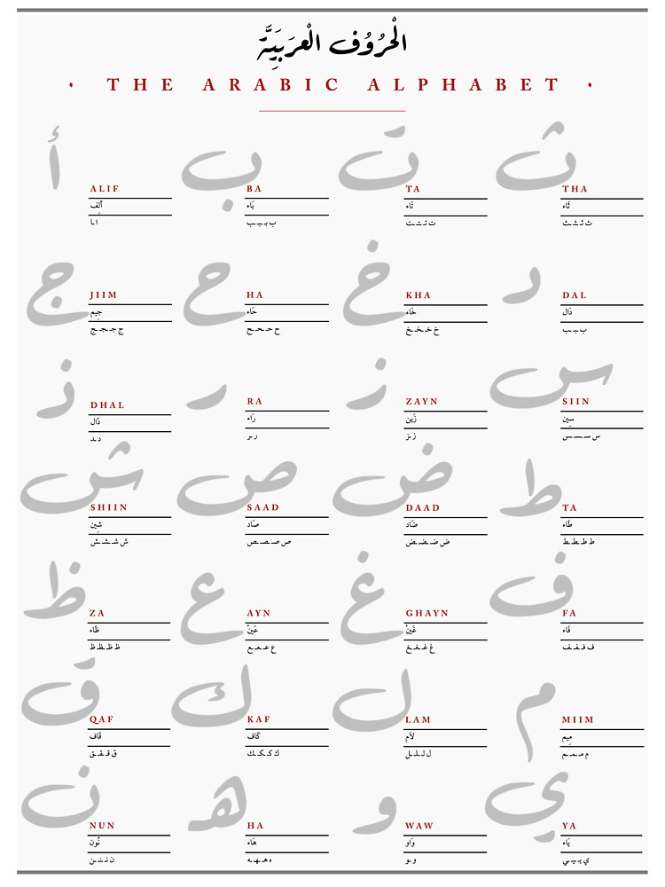 "Arabic Alphabet - modern calligraphy" Sticker for Sale by iyaaad ...