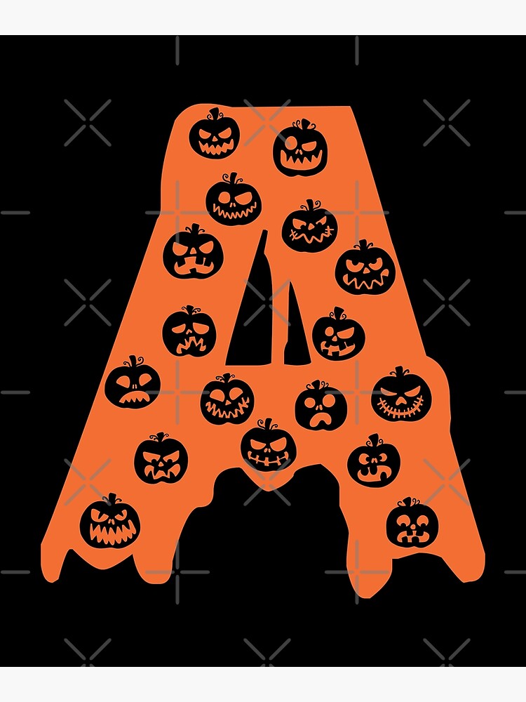 "Funny Halloween Costume For Couple -Letter A- Pattern Pumpkin Face ...