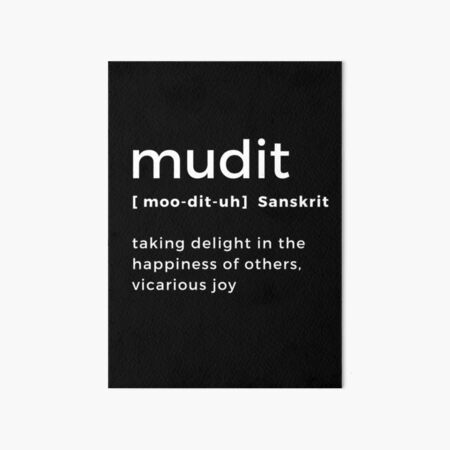 "Mudit - Sanskrit word definition design" Art Board Print for Sale by ...