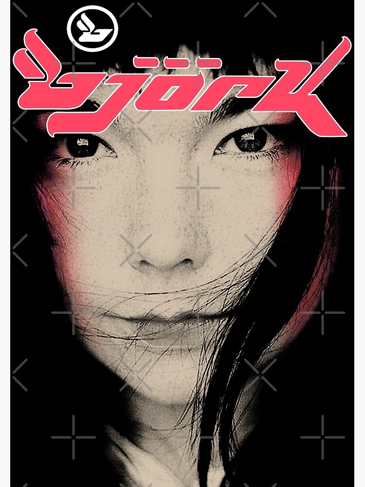 Bjork Homogenic Vintage Face Photograph Logo (Pink) Premium Matte ...