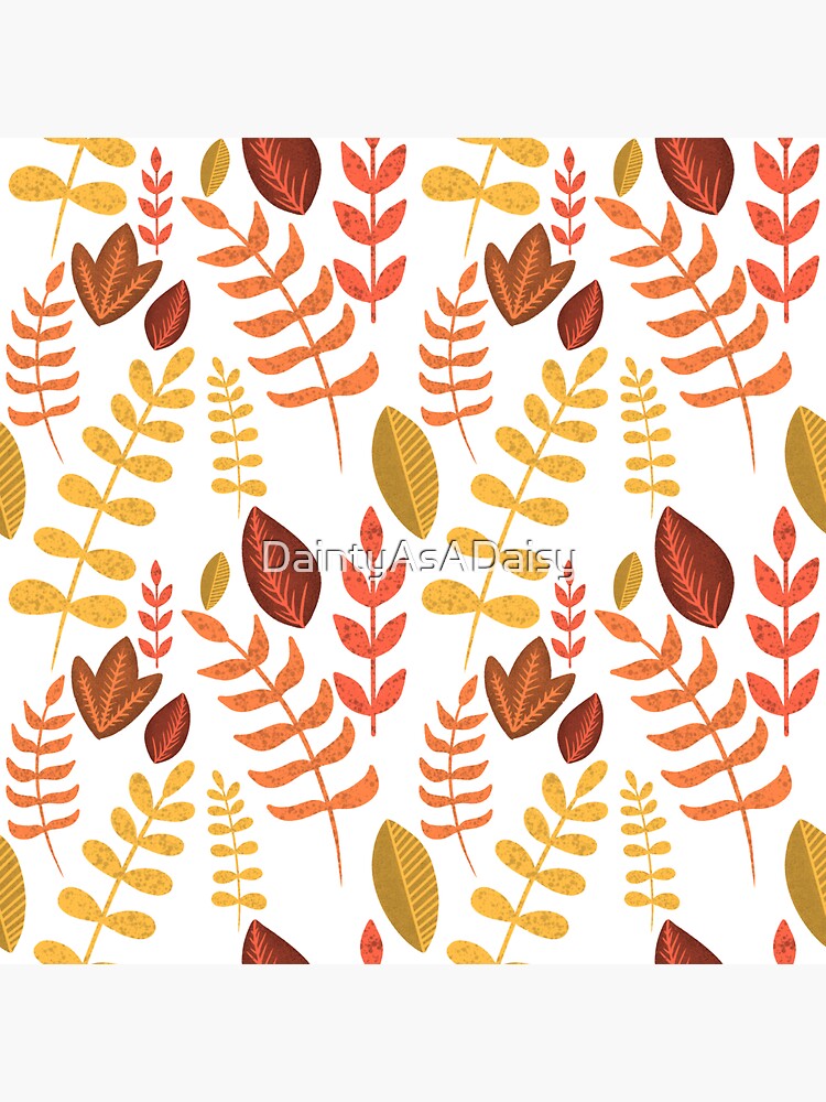 "Autumn Leaves Repeating Pattern Graphic Design" Sticker for Sale by ...