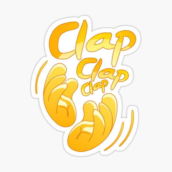 "Happy clapping hands" Sticker for Sale by wishads | Redbubble
