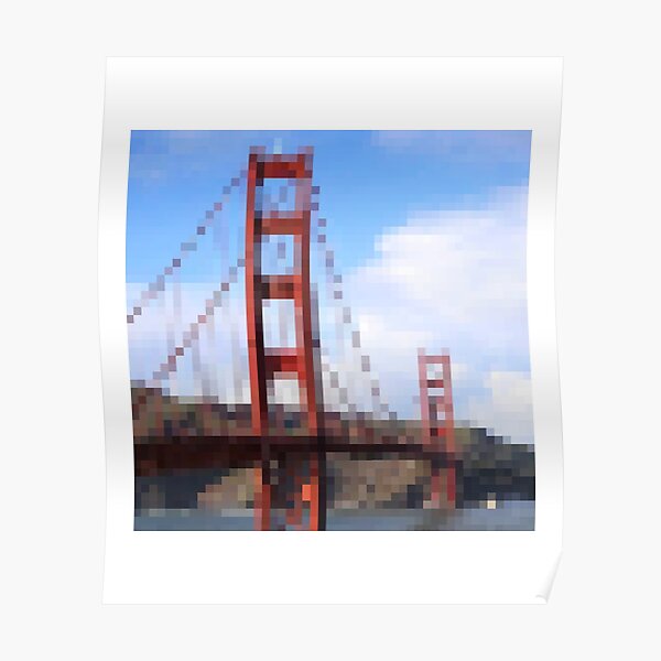 "Golden Gate Bridge Pixel Art" Poster for Sale by PixelArtTees | Redbubble