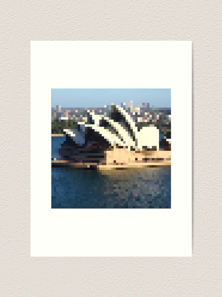 "Sydney Opera House Pixel Art" Art Print for Sale by PixelArtTees ...
