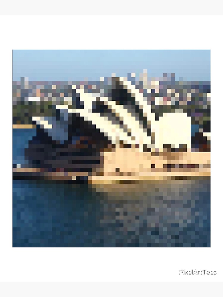 "Sydney Opera House Pixel Art" Art Print for Sale by PixelArtTees ...