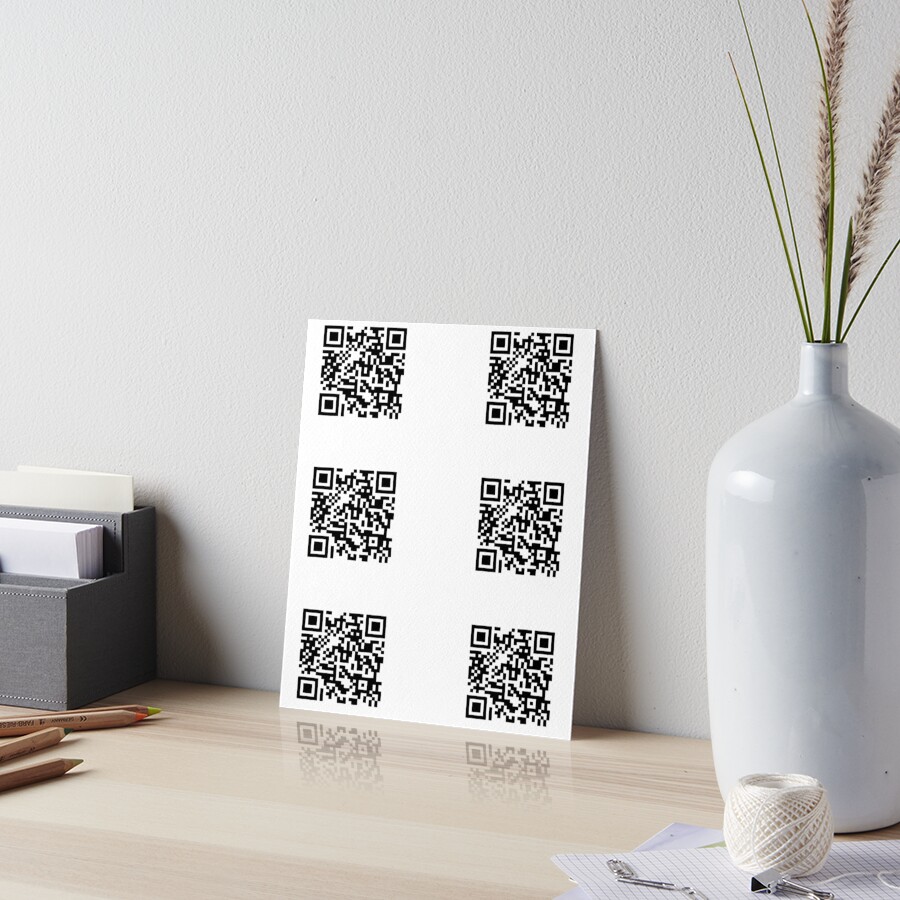 "Set 6x pieces RickRoll QR code for pranks" Sticker for Sale by zetaexe ...