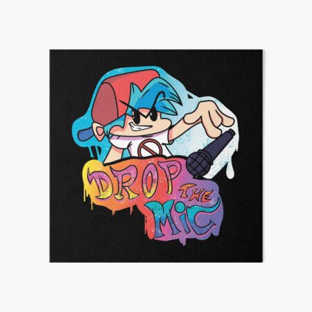 "fnf boyfriend drop the mic graffiti" Art Board Print for Sale by ...