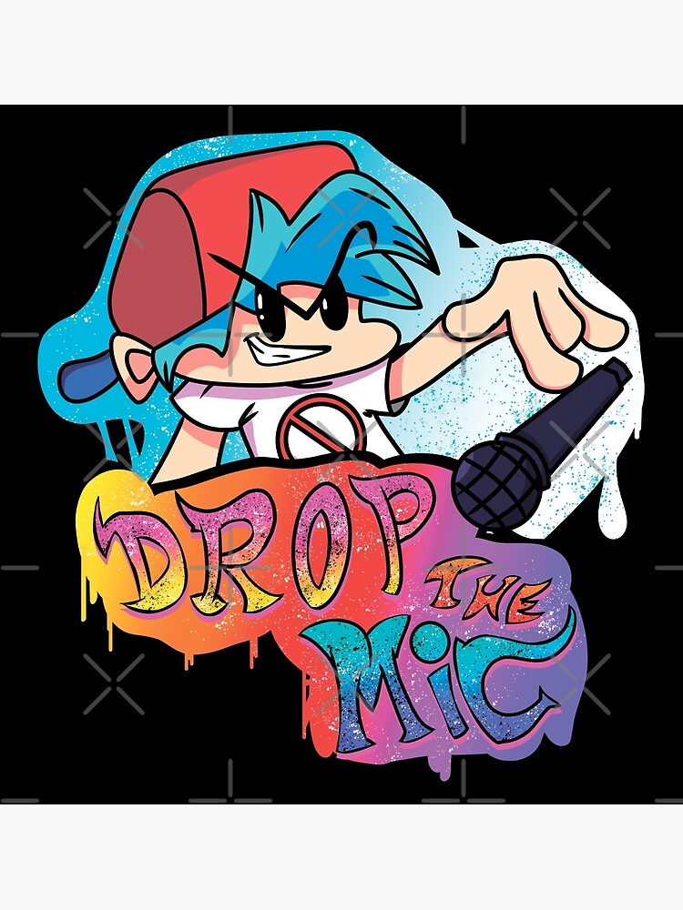 "fnf boyfriend drop the mic graffiti" Poster by Ruvolchik | Redbubble