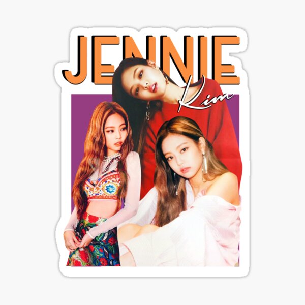 "Vintage 90s Jennie Kim" Sticker for Sale by GrazianoGiorda | Redbubble