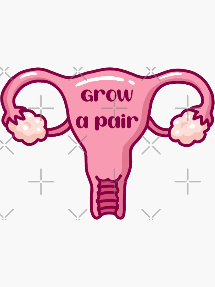 "Grow A Pair" Sticker for Sale by Lizzie-kehr-art | Redbubble