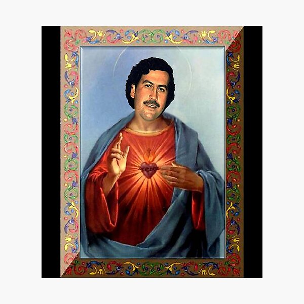 "Saint Pablo Escobar Sticker" Photographic Print for Sale by AdisonWill ...