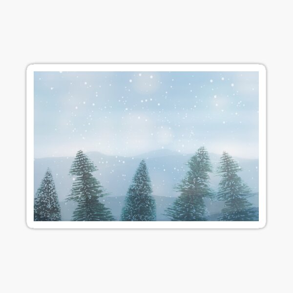 "winter snowfall Christmas tree s" Sticker for Sale by beedetermined ...