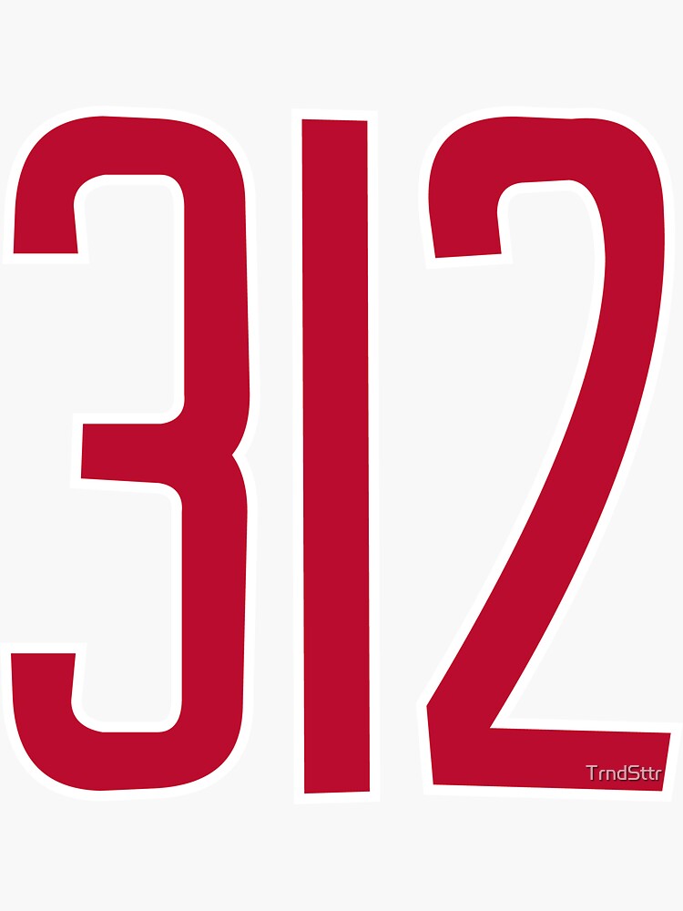 "312 Area Code Gift for Chicago Pride" Sticker by TrndSttr | Redbubble
