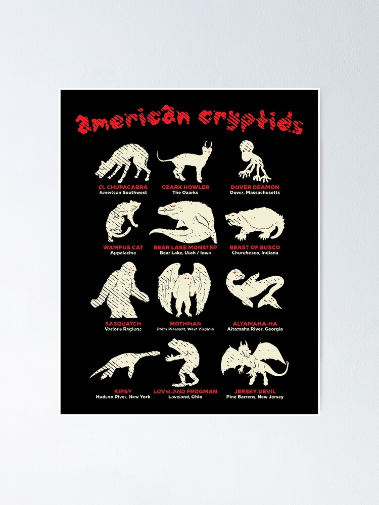 "American Cryptids" Poster for Sale by Sandra78 | Redbubble
