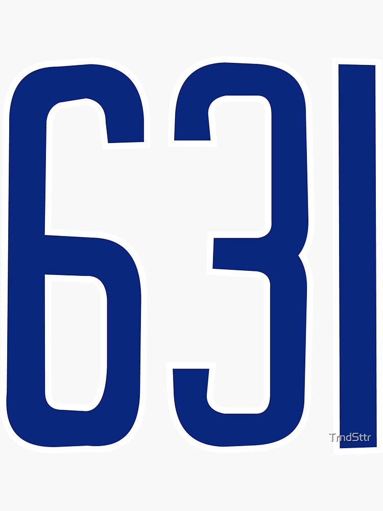 "631 Area Code Gift for Suffolk County Pride" Sticker by TrndSttr ...