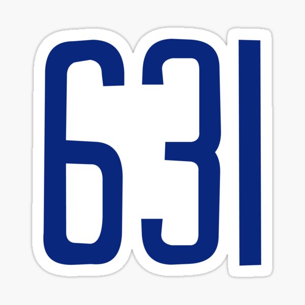 "631 Area Code Gift for Suffolk County Pride" Sticker by TrndSttr ...