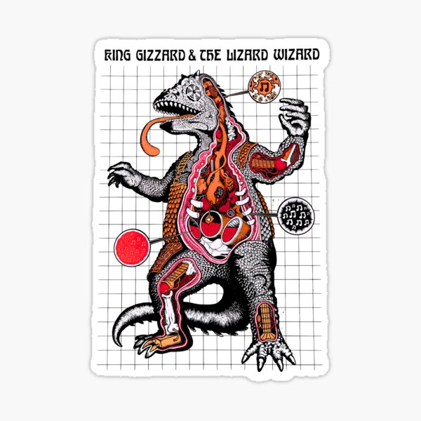 "King Gizzard & the Lizard Wizard" Sticker for Sale by atamert | Redbubble