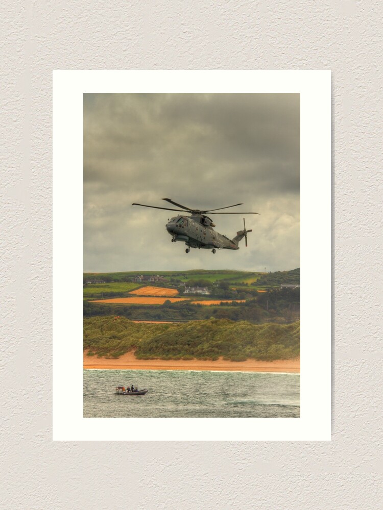 "Royal Navy Merlin Helicopter" Art Print for Sale by jon77lees | Redbubble