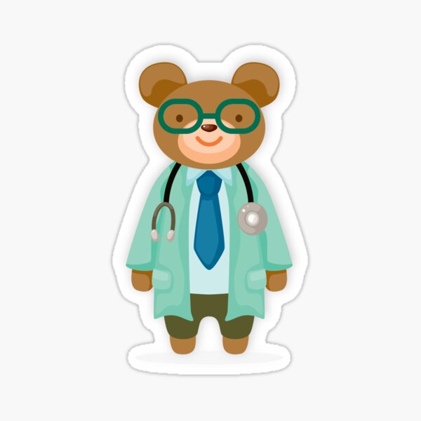 "Teddy Doctor- Medical" Sticker for Sale by MedDelighted | Redbubble