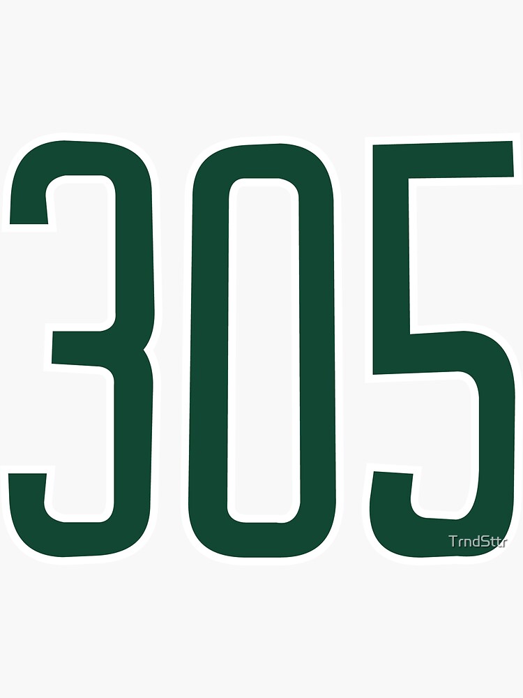 "305 Area Code Gift for Miami Pride" Sticker for Sale by TrndSttr ...