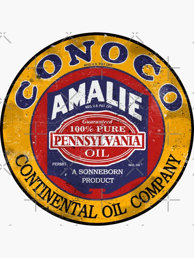 "Conoco - Continental Oil vintage sign" Sticker for Sale by Ploxd ...