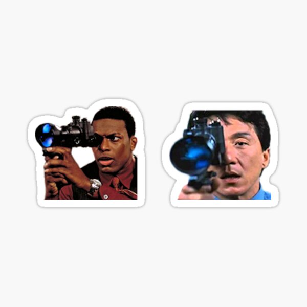 "Rush Hour 2 Chris Tucker Jackie Chan Comedy Movie Sticker" Sticker for ...