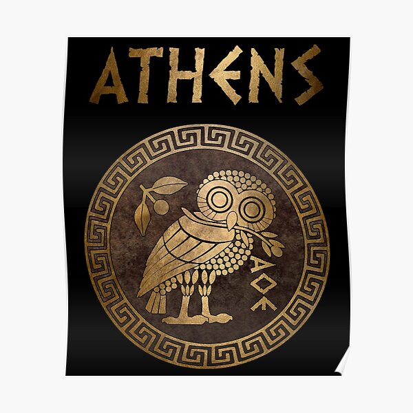 Póster «Atenas Atenas Búho Símbolo de la Diosa Atenea» de ...