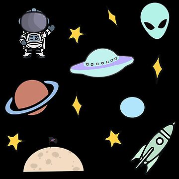 "Space Aesthetic Set" Sticker for Sale by Artbysaeme | Redbubble
