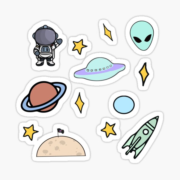 "Space Aesthetic Set" Sticker for Sale by Artbysaeme | Redbubble
