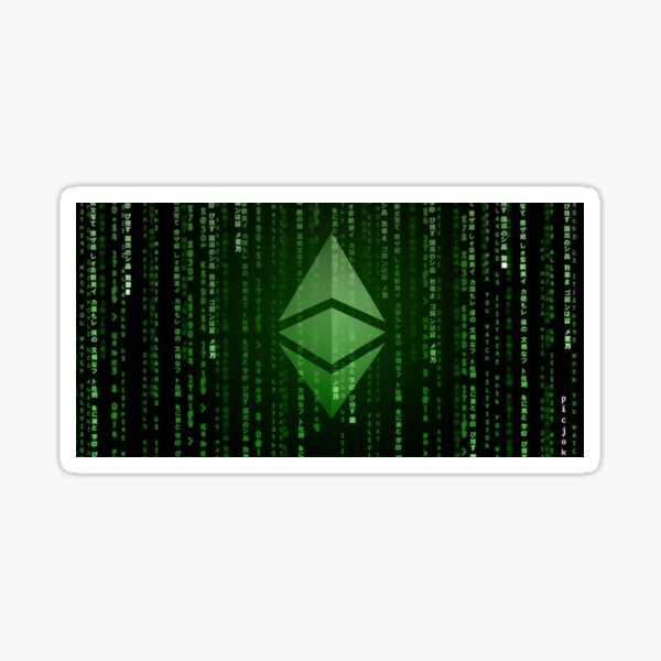 "Ethereum "Matrix" ETH, ETC Blockchain" Sticker for Sale by BMWillium ...