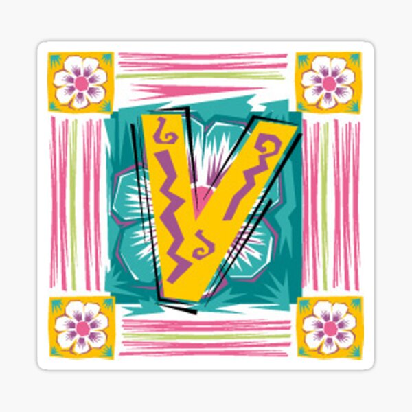 "The Letter V" Sticker by KnitNknot | Redbubble