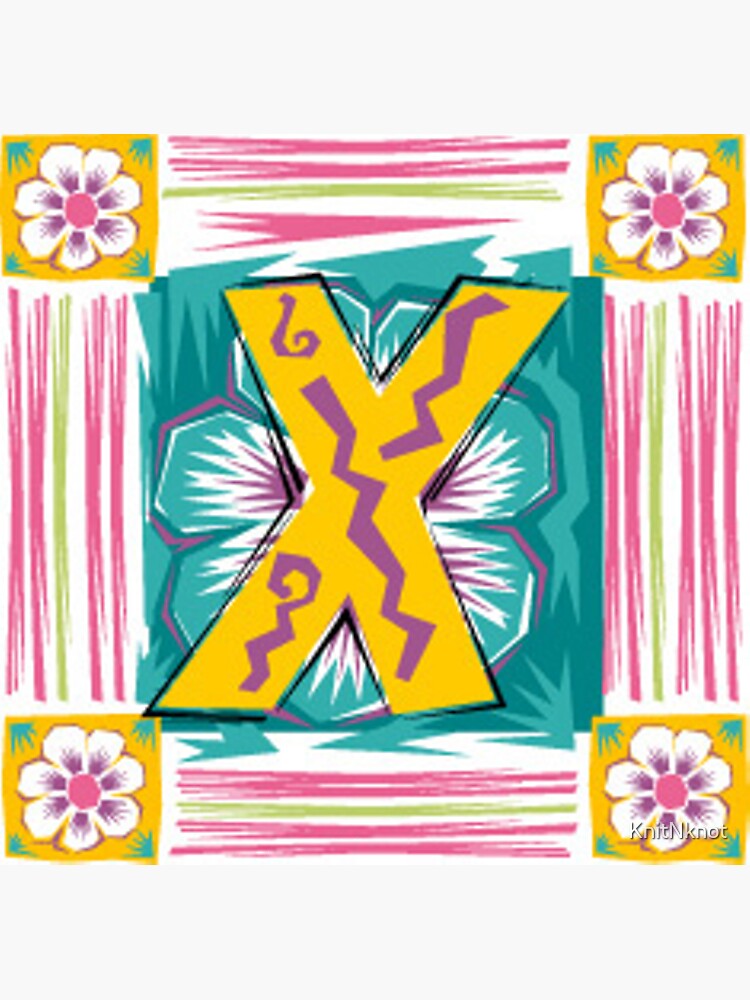 "The Letter X" Sticker for Sale by KnitNknot | Redbubble