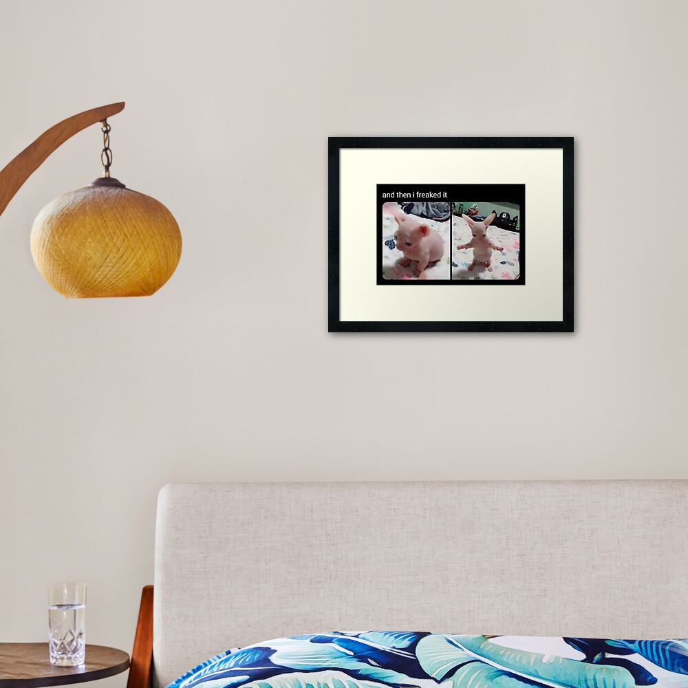 "And Then I Freaked It Meme" Sticker for Sale by vennettb | Redbubble