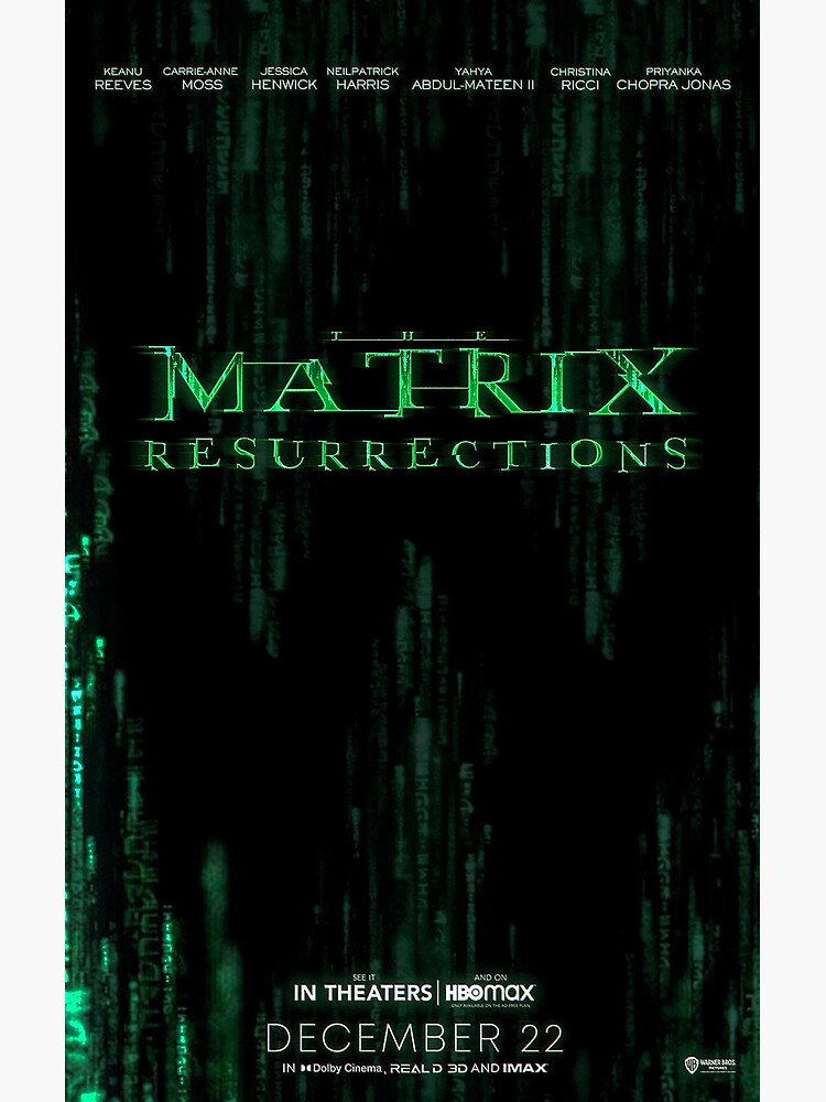 "Matrix Resurrection Title" Poster by dumpeddumpid | Redbubble