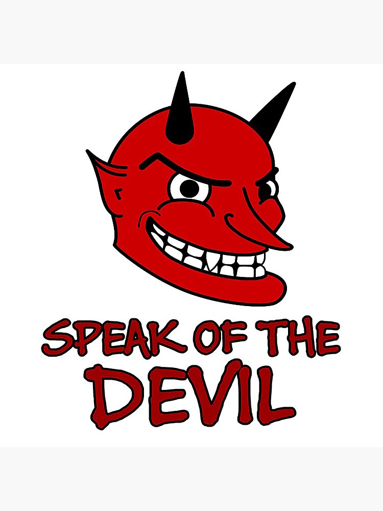 "speak of the devil" Sticker for Sale by lenaandreva | Redbubble