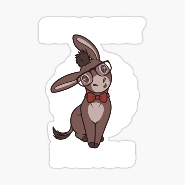 "Smarty Pants Donkey" Sticker for Sale by oscardarla | Redbubble