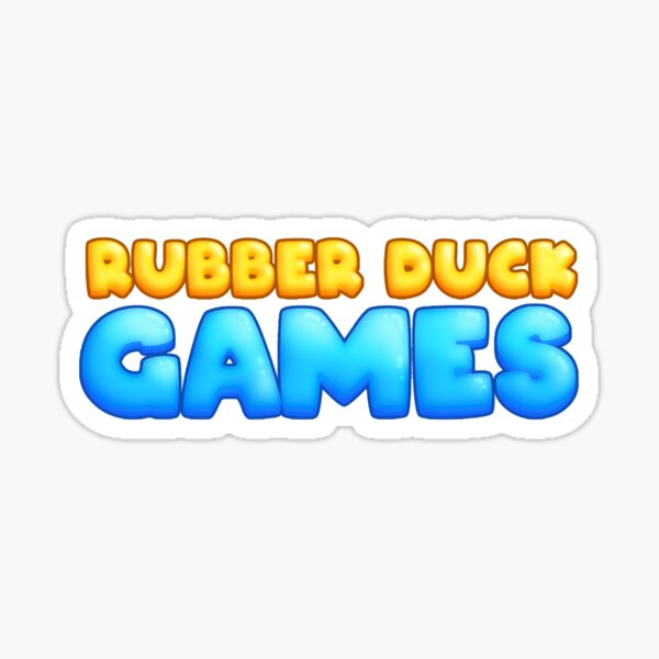 "Rubber Ducks Games | Text" Sticker for Sale by RubberDuckGames | Redbubble