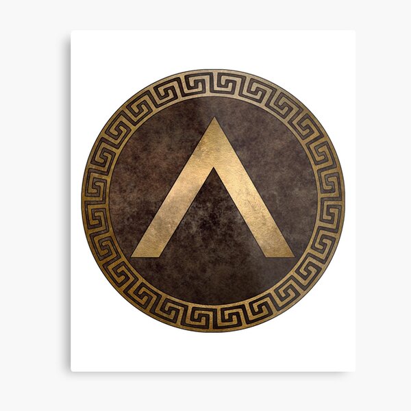 Lámina metálica «Antiguo escudo Sparta Lambda Símbolo de los espartanos ...