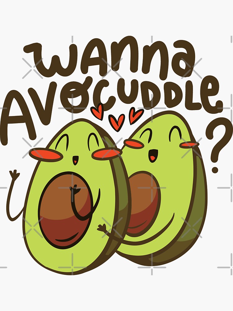 "Wanna Avocuddle? " Sticker for Sale by sunilbelidon | Redbubble
