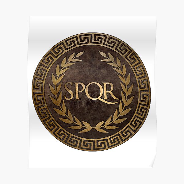 Póster «Símbolo SPQR de la antigua Roma» de WarlordApparel | Redbubble