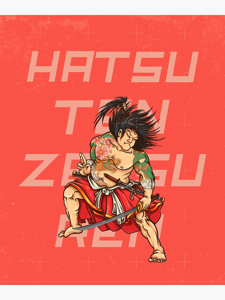 "Nen Principles Samurai " Sticker for Sale by Bad-Shrine | Redbubble