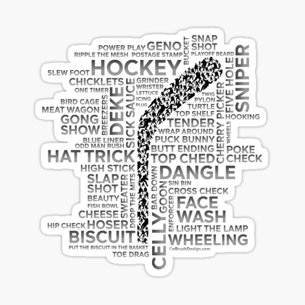"Hockey Players and Slang" Sticker for Sale by eBrushDesign | Redbubble