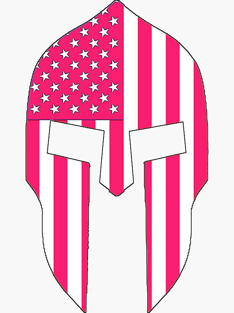 "American Spartan Pink " Sticker for Sale by Patriot76 | Redbubble