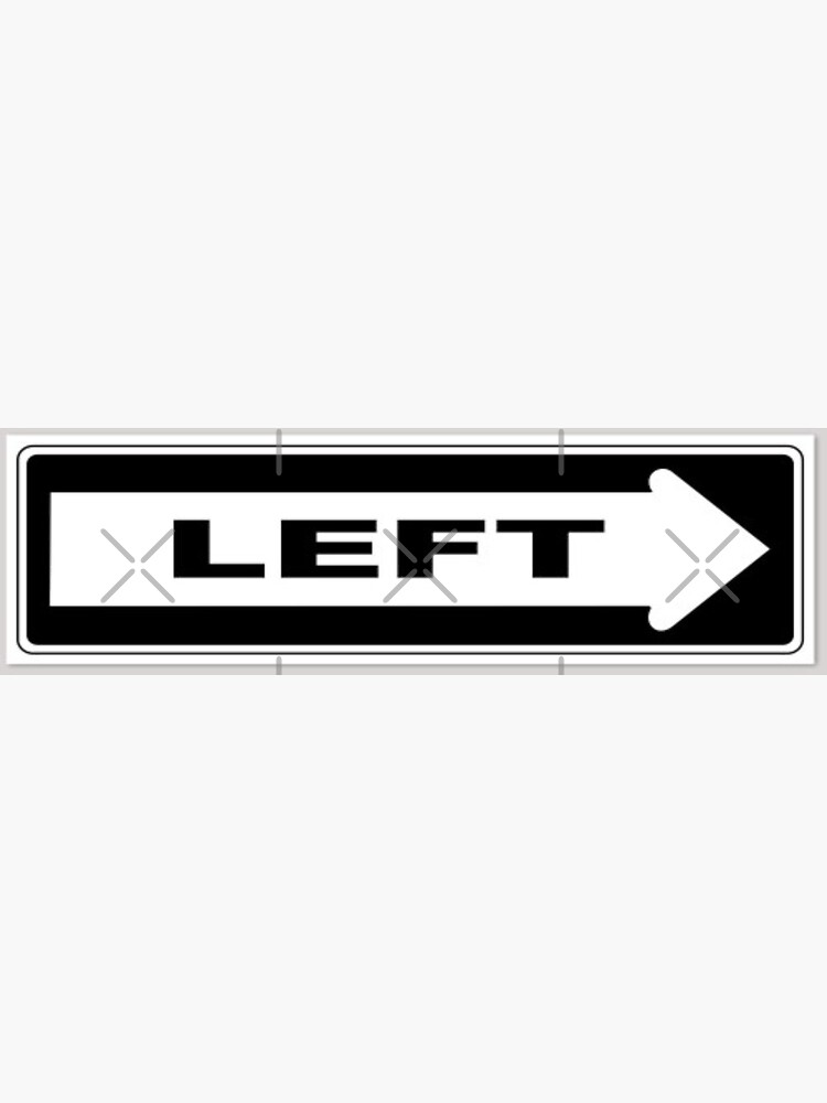 "left right bumper sticker" Sticker for Sale by pandastickers | Redbubble