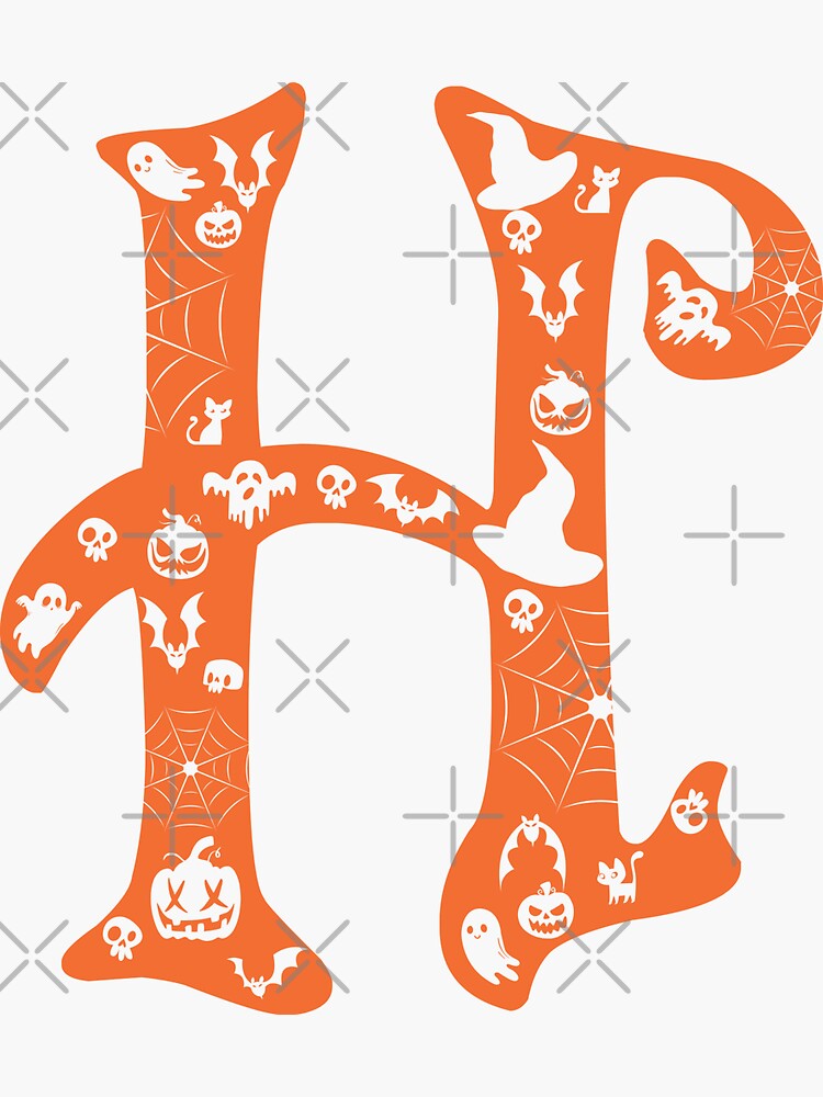 Pegatina «Divertido disfraz de Halloween para parejas - Letra H - Idea ...