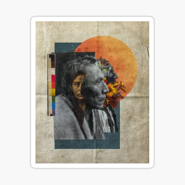 "Complications - Native American Abstract Collage" Sticker for Sale by ...
